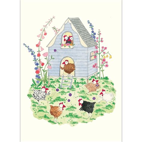Ruby Red Shoes Card Chickens
