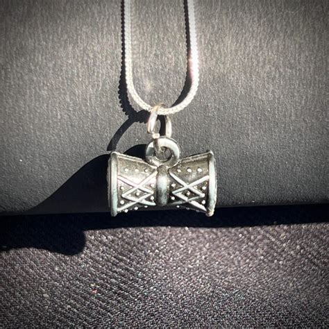 Silver Plated Damru Necklace