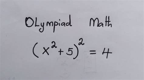 Interesting Olympiad Math Can You Solve Youtube