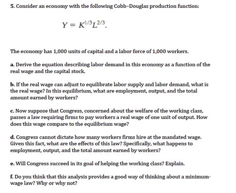 solved 5 consider an economy with the following