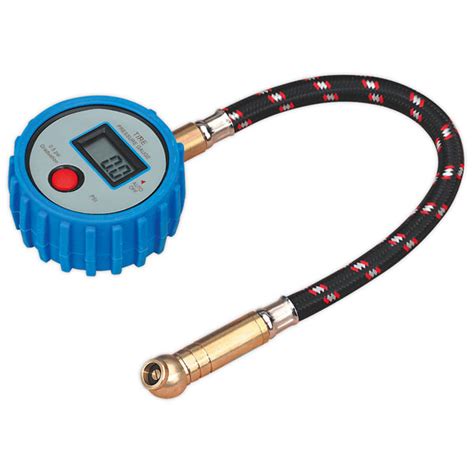Sealey TST PG981 Tyre Pressure Gauge Digital With Leader Hose And Quick