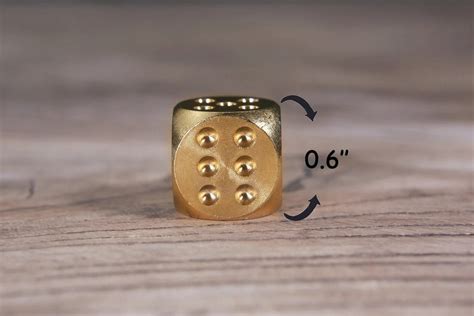 2 Pcs Solid Brass Game Dice Set Dmleather