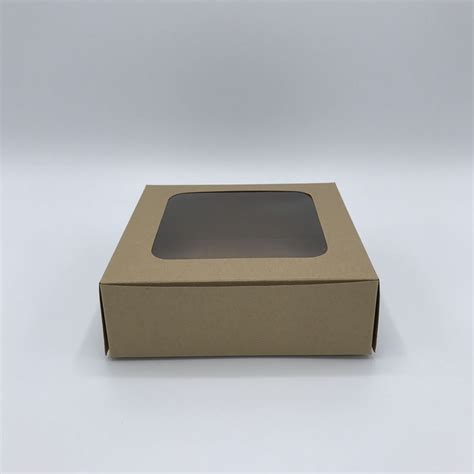 กล่องชิฟฟ่อน บราวนี่ กระดาษคราฟท์น้ำตาล แพค10ใบ 0583 ขนาด15x15x5 ซม