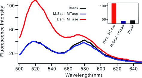 Fluorescent Spectrum In Response To 001 U Ml⁻¹ Dam Mtase And 01 U Download Scientific Diagram