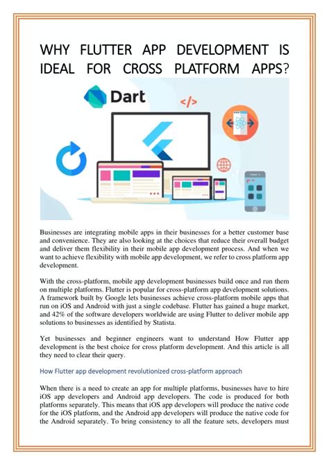 PPT WHY FLUTTER APP DEVELOPMENT IS IDEAL FOR CROSS PLATFORM APPS PowerPoint Presentation ID