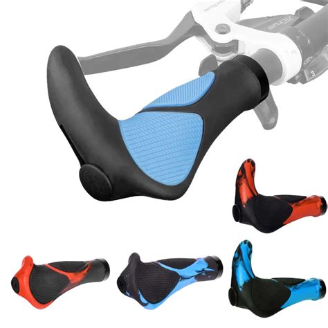 인체공학적 산악 MTB 사이클링 핸들 바 미끄럼 방지 자전거 그립 커버 액세서리 1 쌍 티몬
