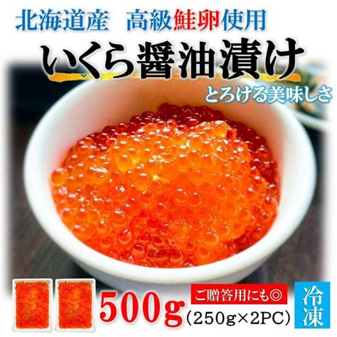 2024年新物 北海道産 いくら醤油漬け 500g 250g×2 鮭卵 1級品 函館 イクラ 贈答用 ギフト いくら 醤油漬け 北海道