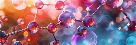 Colorful Molecular Structure With Vibrant Bokeh In Background Vibrant