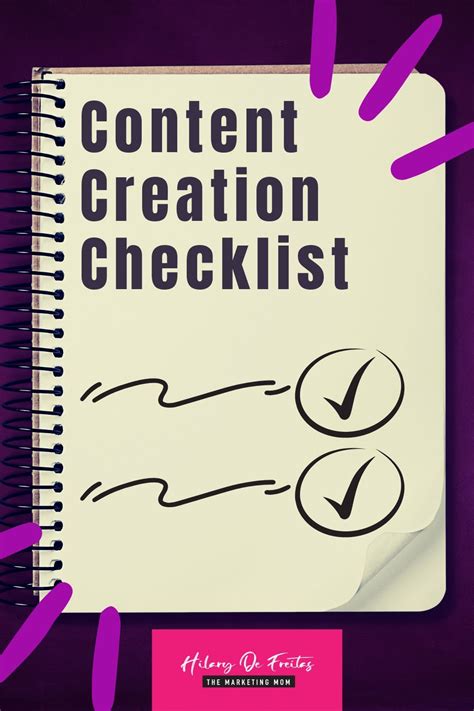 Social Media Content Creation Checklist Online Business Marketing Social Media Content