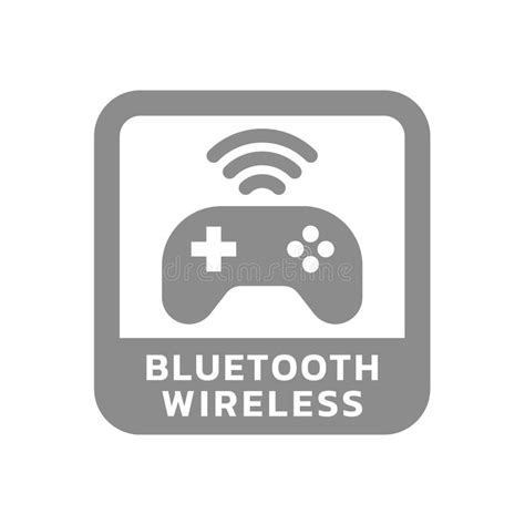 wireless cordless joystick vector label stock vector illustration of