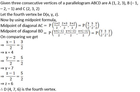 NCERT Exemplar Solutions For Class Maths Chapter Introduction To Three Dimensional
