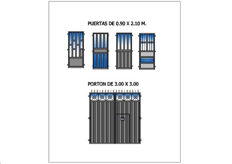Puertas Metálicas En Autocad Descargar Cad Gratis 9354 Kb Bibliocad