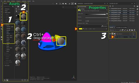Substance 3d Painter マテリアルをビューポート上で Id Map に直接追加する方法 Plamophy