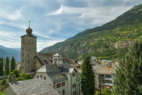 Brig Switzerland 07 14 2019 View To The Stockalper Palace Building