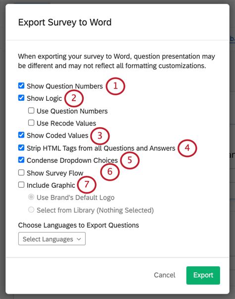 import and export surveys