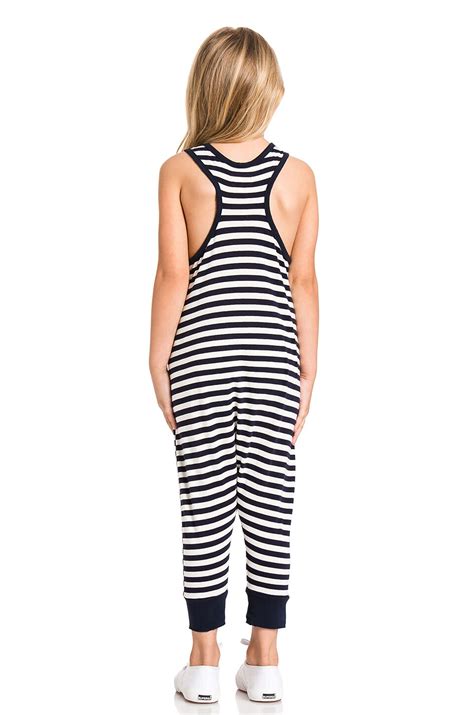 The Great The Little Tank Onesie In Navy And Cream Stripe Revolve