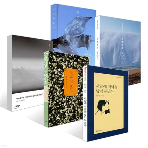 소년이 온다 흰 작별하지 않는다 채식주의자 서랍에 저녁을 넣어 두었다 예스24