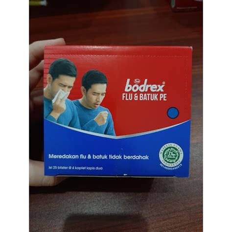 Jual Bodrex Flu Batuk Pe Biru 1 Box 25 Strip 100 Pcs Shopee Indonesia