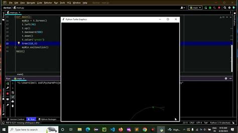 Amazing Fractal Tree Design Using Python Python Turtle 🐢 Youtube