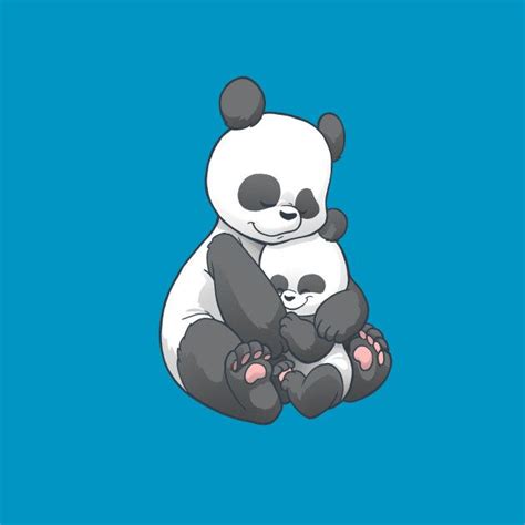 Panda Hug Drawing