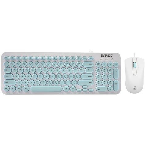 Everest Km 01k Usb Wired Keyboard Mouse Set Combo 3d Round Keypad Q