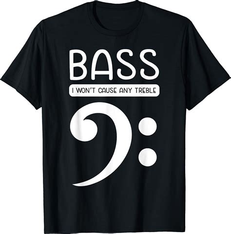Bass Player Guitarist Bassist Guitar Treble Octave Clef T Shirt