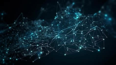 Premium Ai Image 3d Rendering Of Abstract Digital Background With Connecting Dots And Lines