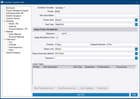 manage schedule templates tekla user assistance