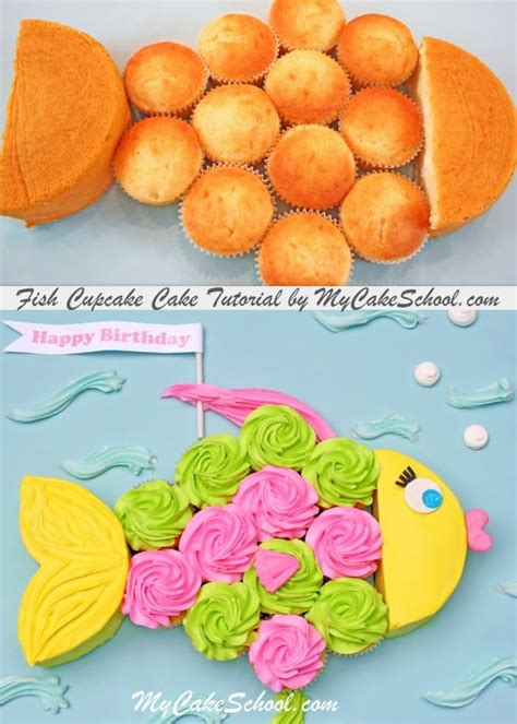 Fish Cupcake Cake~a Blog Tutorial My Cake School