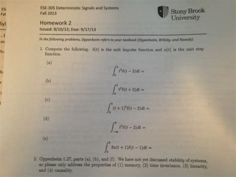 Solved In The Following Problems Oppenheim Refers To Your
