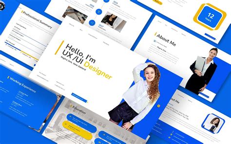 Resume Designer Ui Ux Powerpoint Template Templatemonster