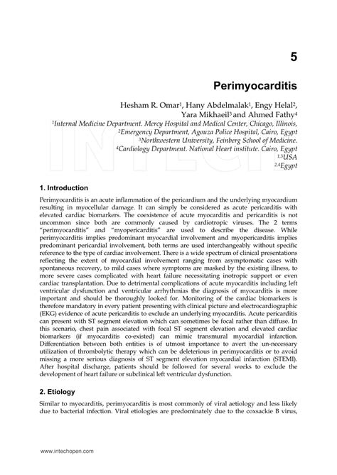 Pdf Perimyocarditis