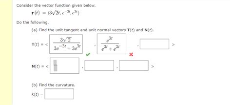 Solved Consider The Vector Function Given Below Chegg