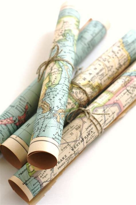 Rolled Maps Tied With Twine Map Vintage Maps Old Maps