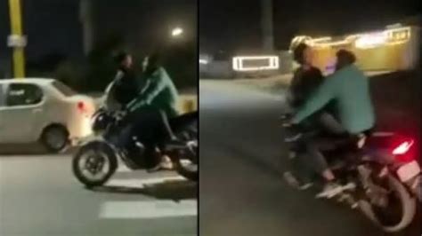 Couple Spotted Kissing Romancing On Bike During Valentines Week Watch