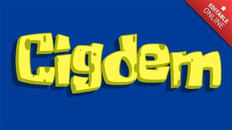 Cigdem Spongebob Logo Text Effect Generator
