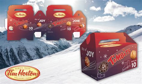 Packaging Design Timbit Box Redesign Behance