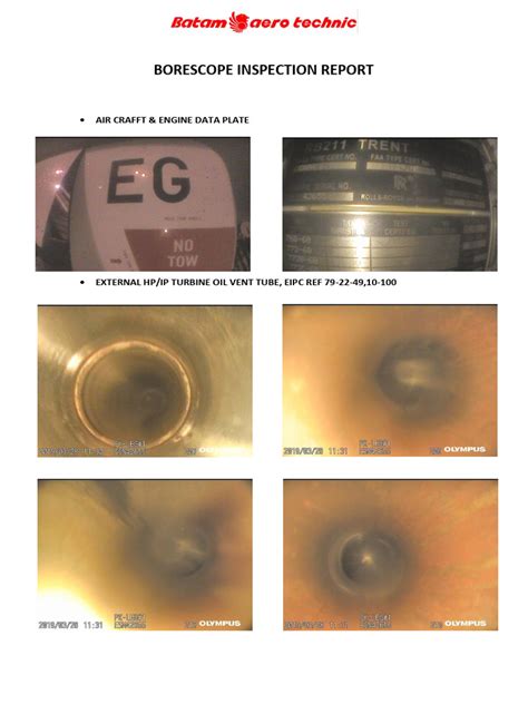 Borescope Inspection Report Pk Leg 1 Pdf Technology And Engineering