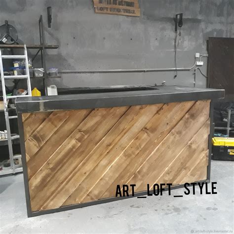 Барная стойка в стиле лофт Loft Style на заказ в интернет магазине Ярмарка Мастеров по цене