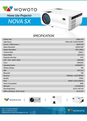 Nova Sx Led Classroom Projecter Lcd At Rs 18999 In New Delhi Id