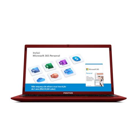 Notebook Positivo Motion Red Intel Celeron KaBuM