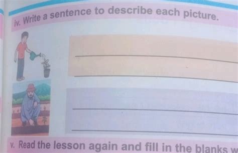 Iv Write A Sentence To Describe Each Picture StudyX
