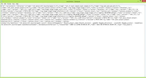Old Minecraft Json File Of Patching Old Minecraft Versions For New