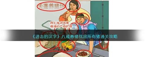 进击的汉字八戒养猪攻略 找出所有猪怎么过抖音3dm手游