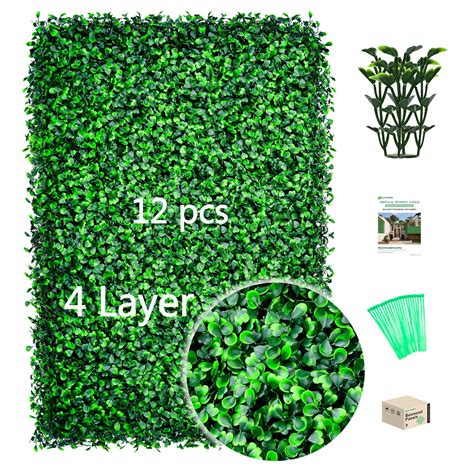 Buy Boxwood Panels 12 Pcs 24x16 Artificial Boxwood Hedges Panels