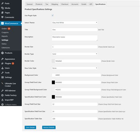 Woocommerce Product Specifications Technorigins Store