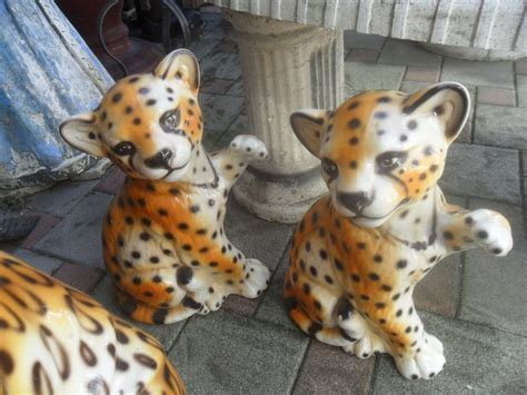 Keramički Tigar Sa Mladuncima