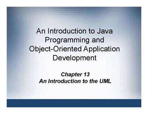 Java Programming And App Dev Chapter 13 Introduction To Uml Studocu