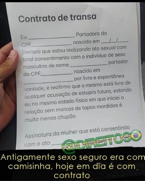 Contrato De Transa Portadora Do Eu Nascida Em Ro Que Estou Realizando Ato Sexual Com Mento Com O