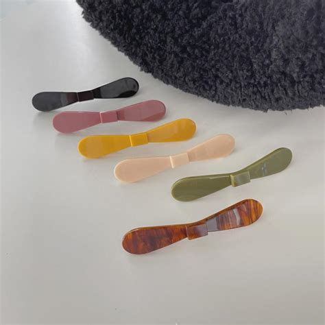 어반선데이 6color 클립 옆머리 리본 반묶음 8cm 헤어 자동핀